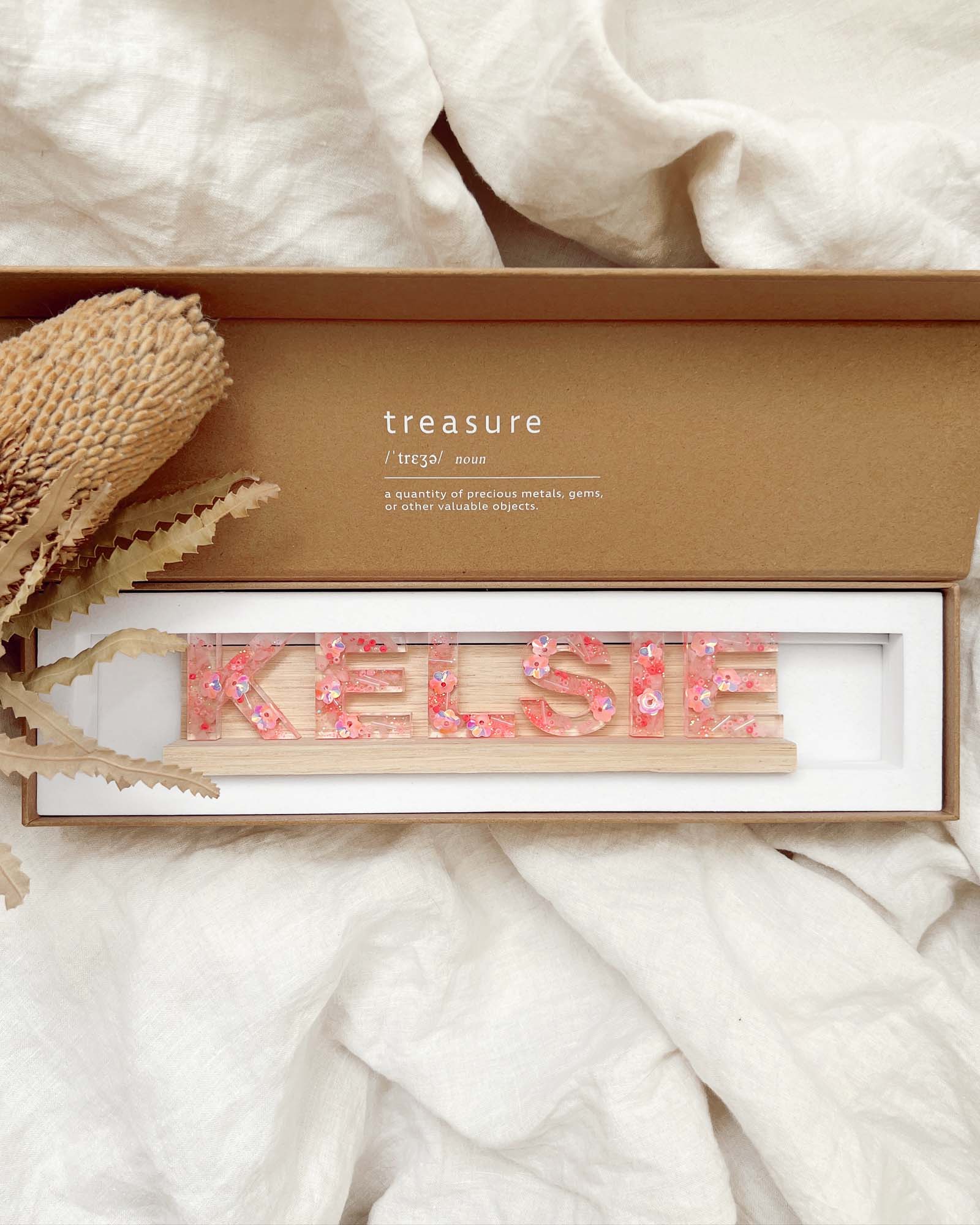 The Treasured Letters®️ - Bubblegum – The Linen Print