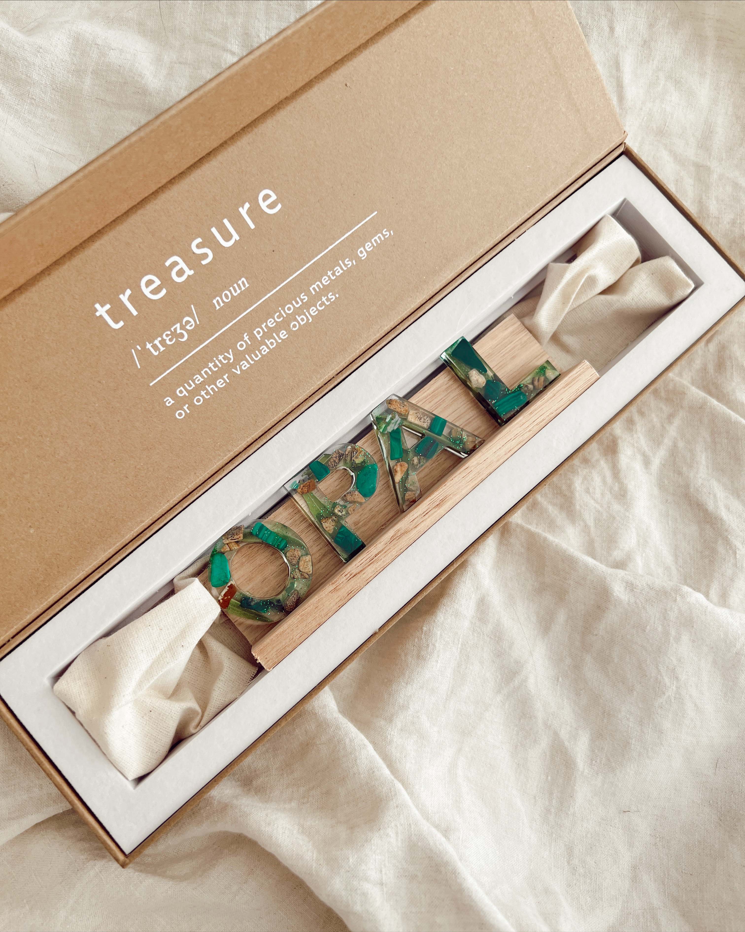 The Treasured Letters®️ - olive – The Linen Print