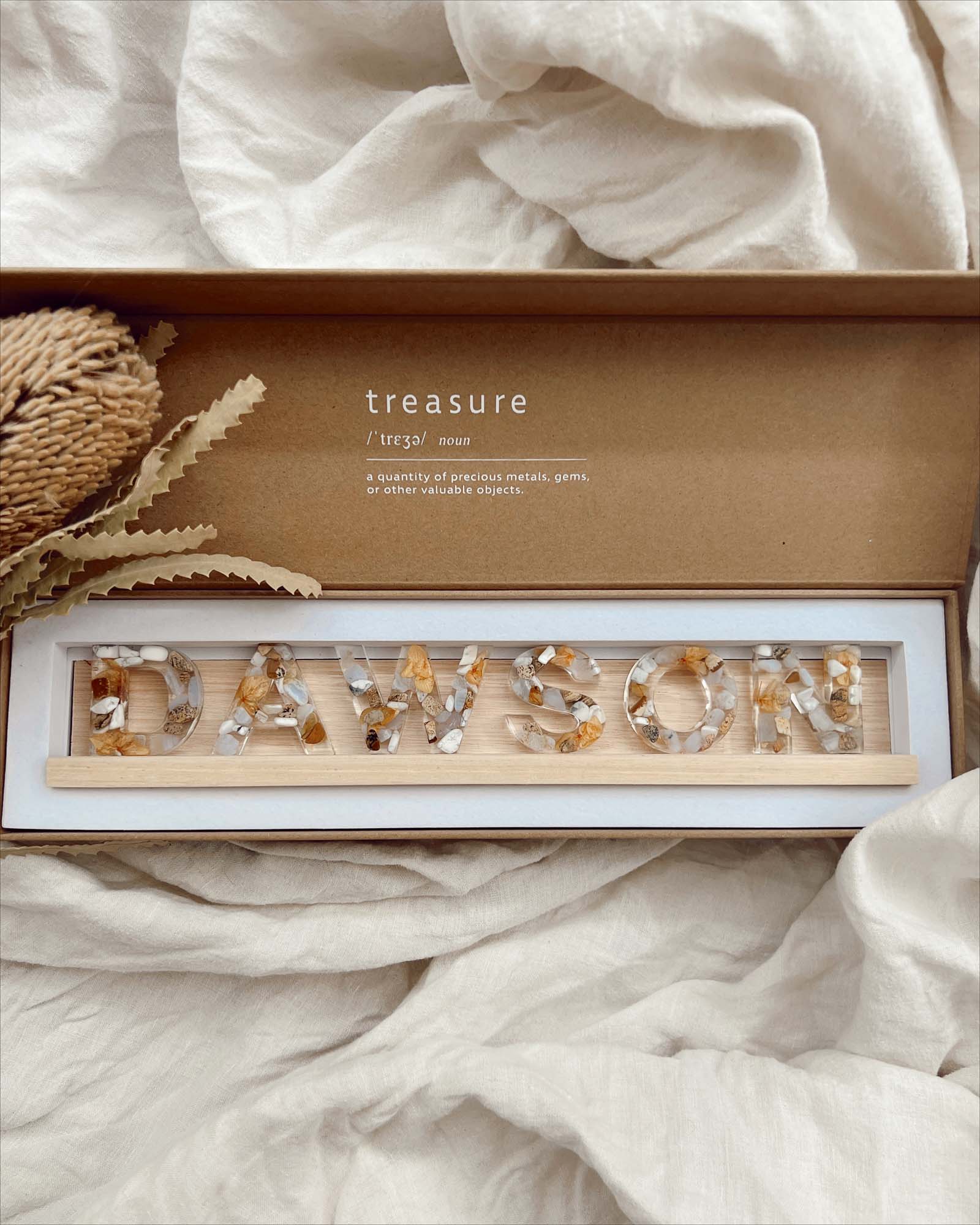 The Treasured Letters®️ - sky – The Linen Print