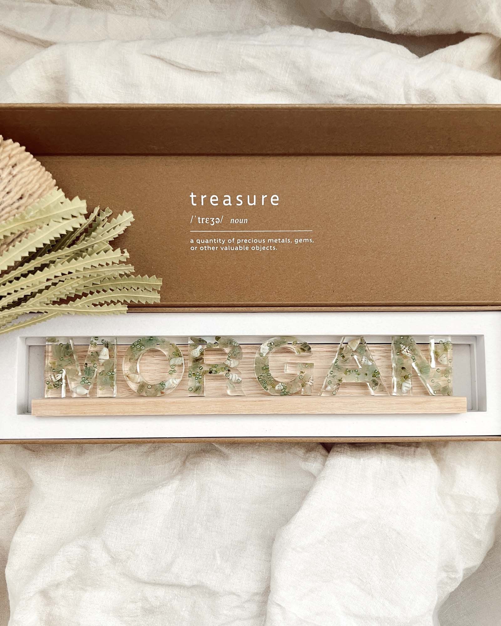 The Treasured Letters®️ - Mossy – The Linen Print